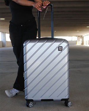 Velocity Silver or Black Luggage Suitcase Set