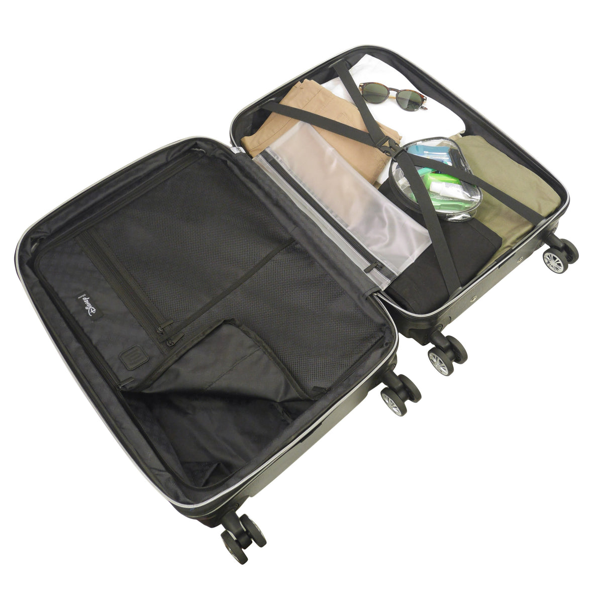Disney Mickey Mouse Rose Gold Rolling Suitcases 2 Pcs Set