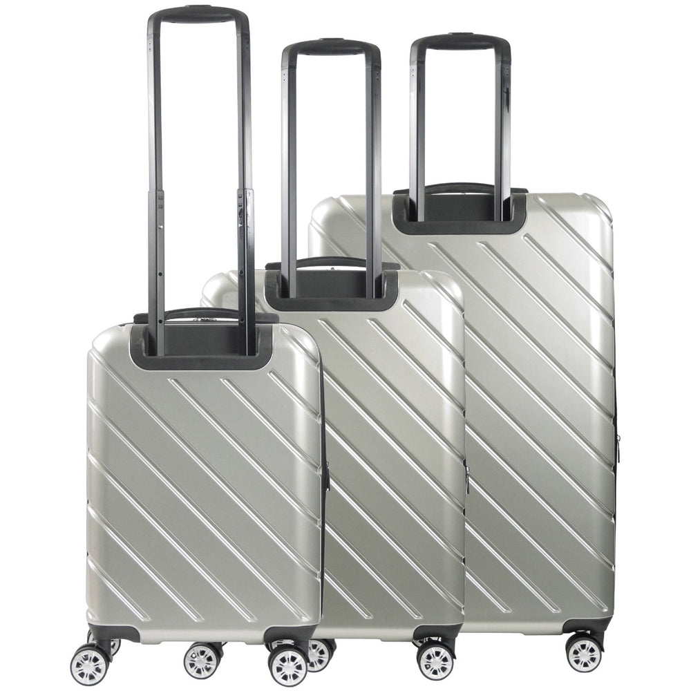 Velocity Silver or Black Luggage Suitcase Set